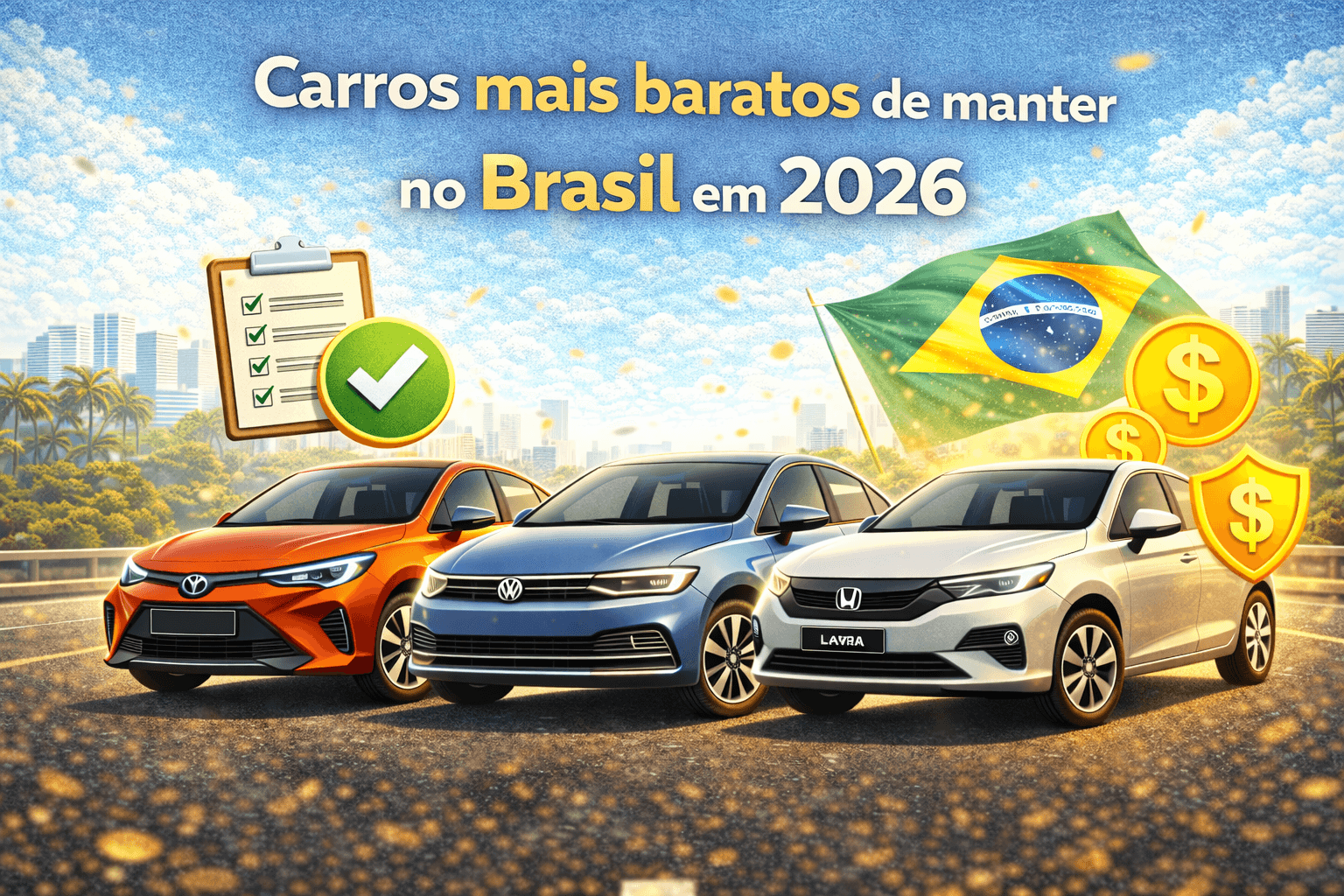 Carros mais baratos de manter no Brasil em 2026