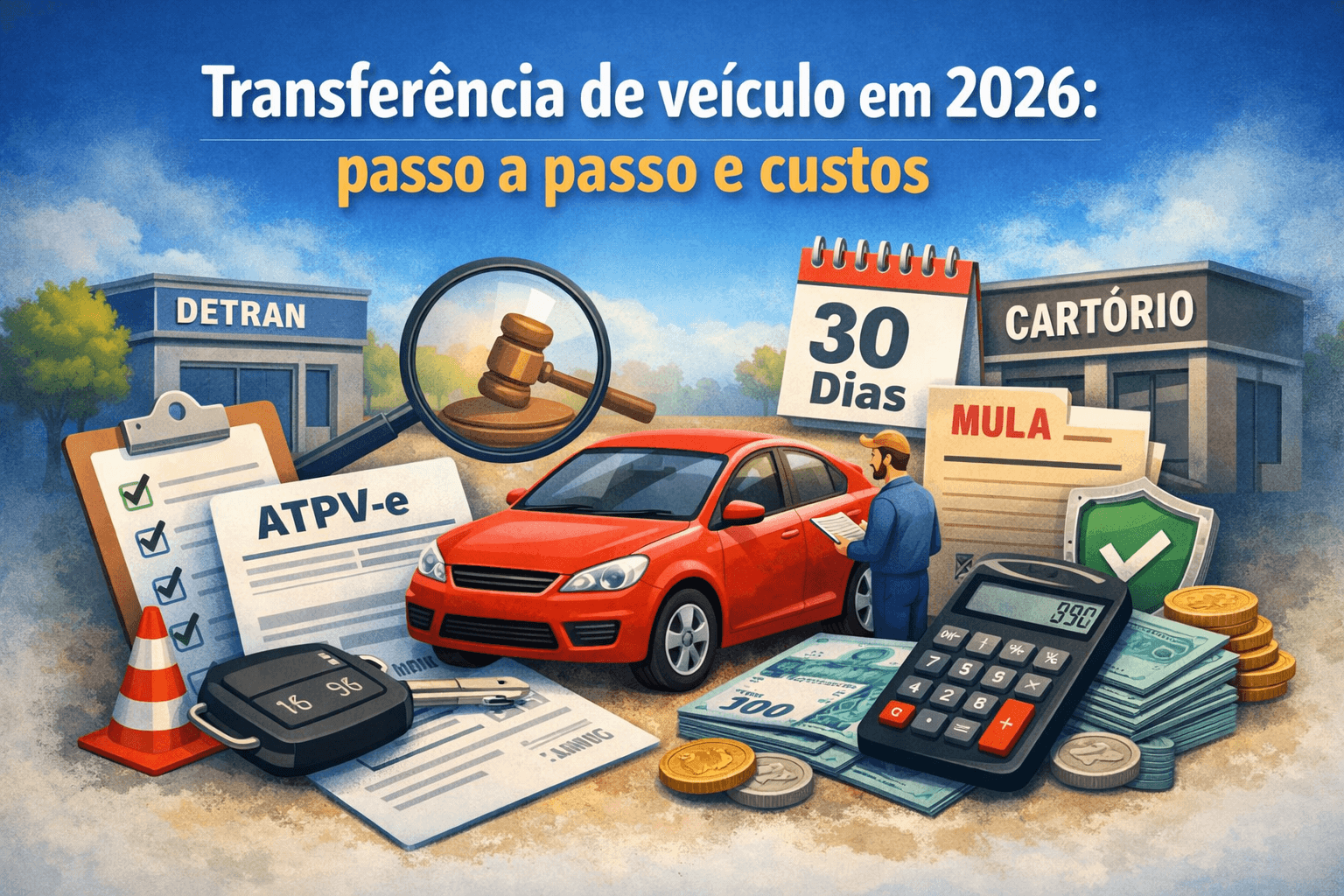 Transferência de veículo em 2026: passo a passo e custos